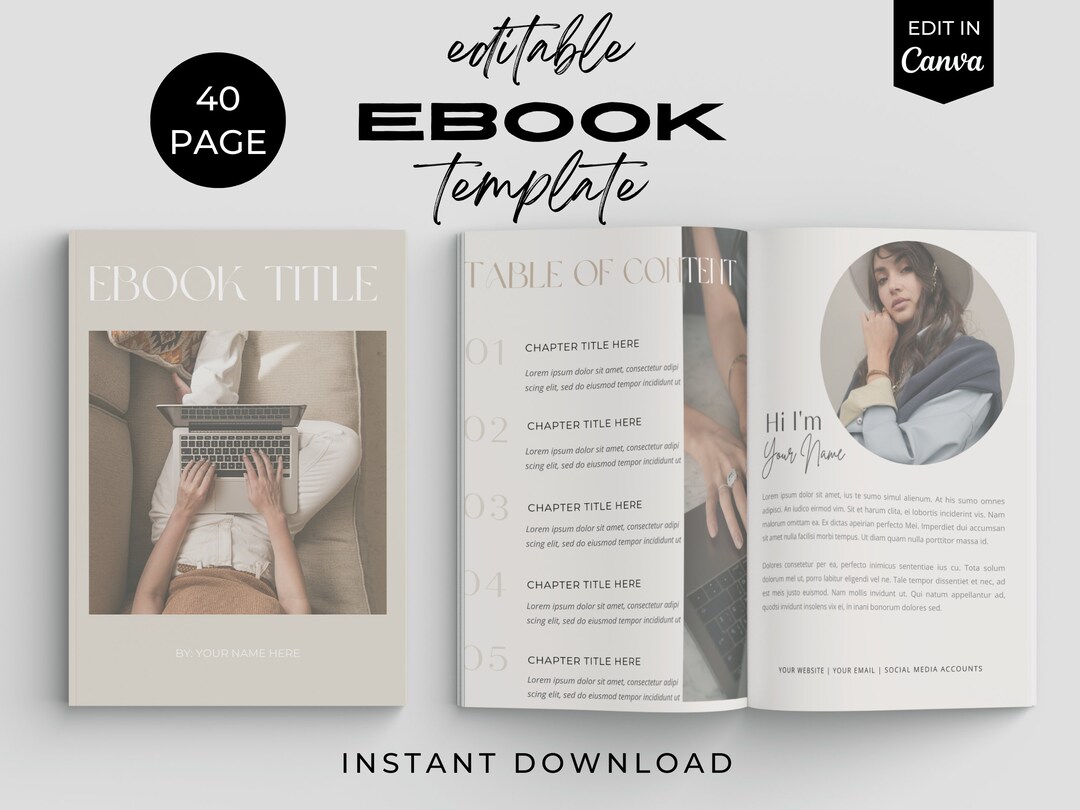 Editable Ebook Template, Workbook Template, Canva Template Business ...
