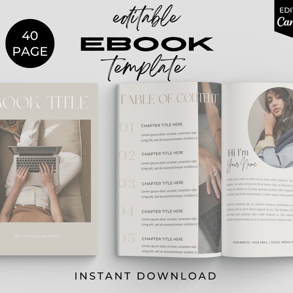Cookbook Template, Recipe Book Template, Ebook Template Canva, Recipe Card Template, Family ...