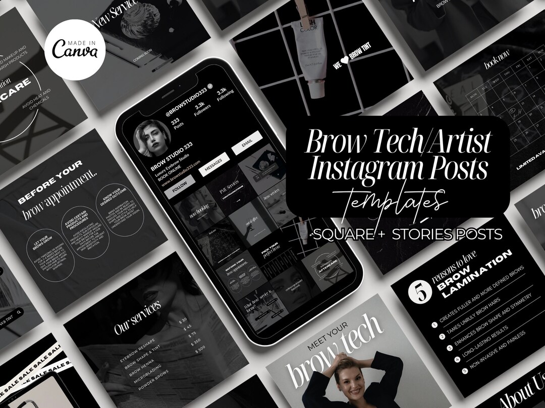 Brow Tech Instagram Templates, Brow Technician Post, Brow Lamination ...