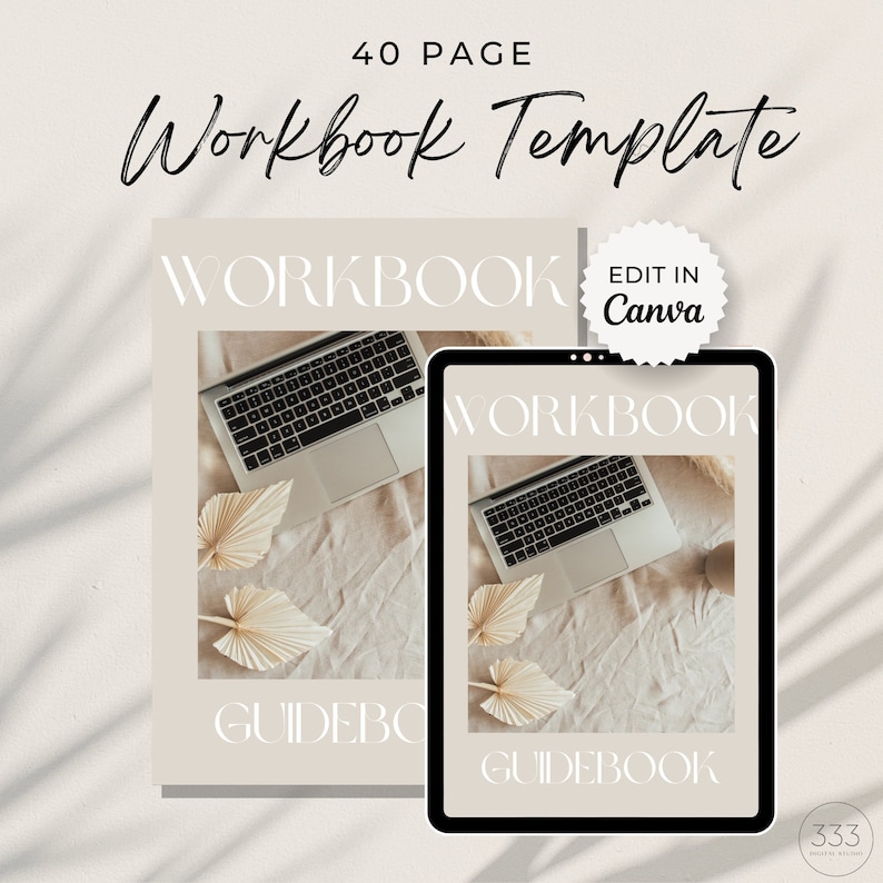 Editable Workbook Template Canva 40 Page Ebook Small - Etsy