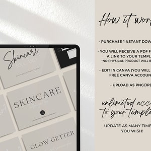 Skincare Routine Cards, Editable Esthetician Templates, Facial ...