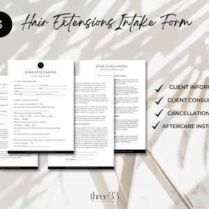 Hairstylist Client Forms, Hair Salon Templates, Contract Templates ...