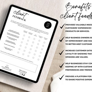 Editable Client Feedback Form Template, Esthetician Feedback Comment ...