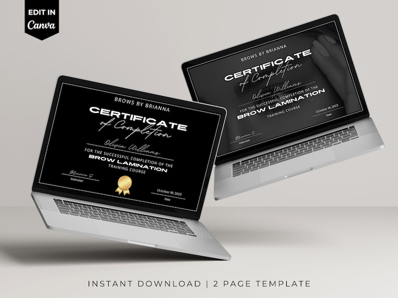 Certificate of Completion Template, Editable Training Certificate ...