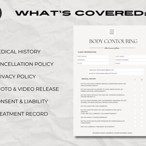 Body Sculpting Intake Forms, Body Contouring Forms, Editable Body ...