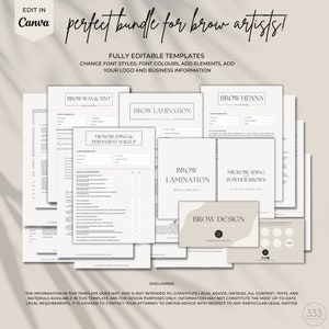 Permanent Makeup Forms, Brow Consultation, PMU Consent Form, Canva ...