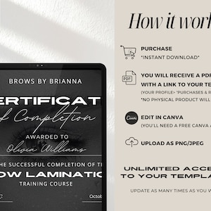 Certificate of Completion Template, Editable Training Certificate ...