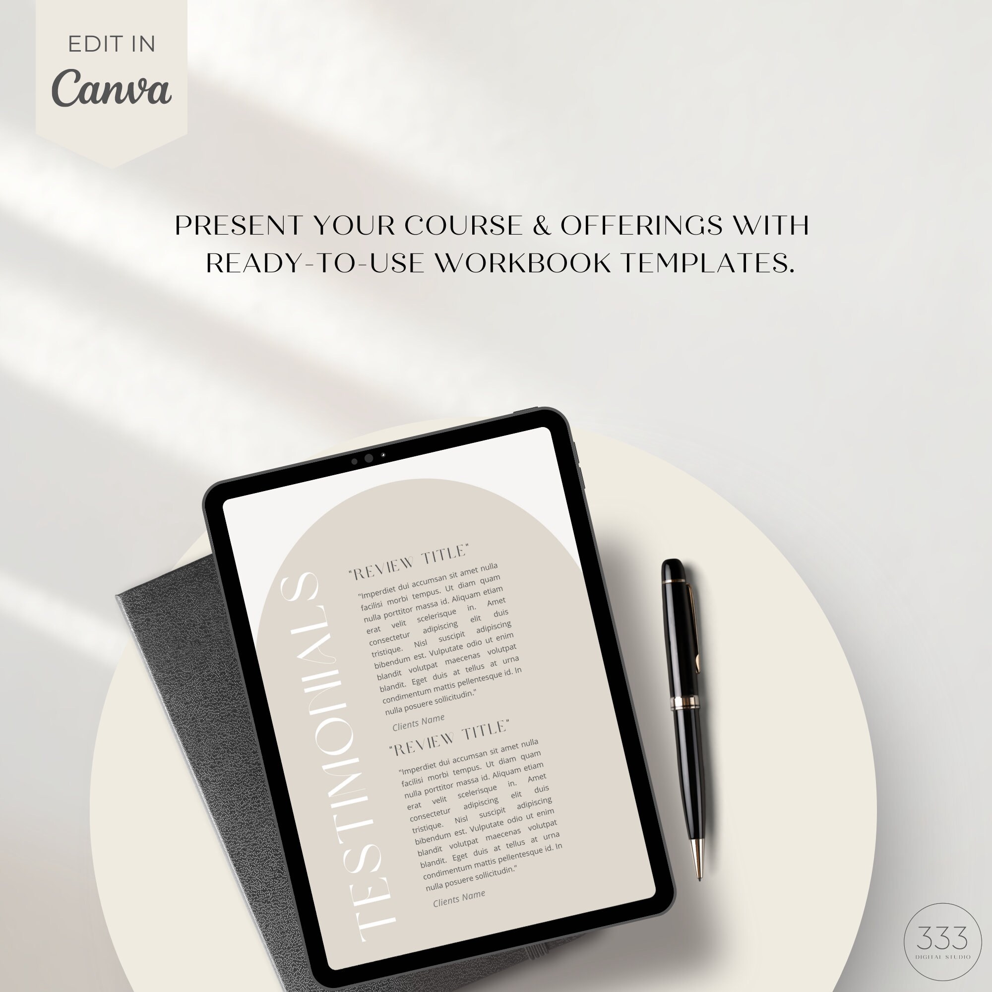 Editable Workbook Template Canva 40 Page Ebook Small - Etsy