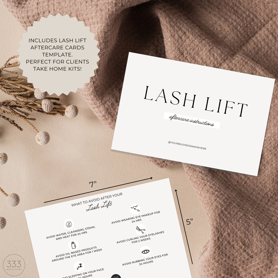 Lash Lift Consent Form Template, Esthetician Aftercare Card (editable ...