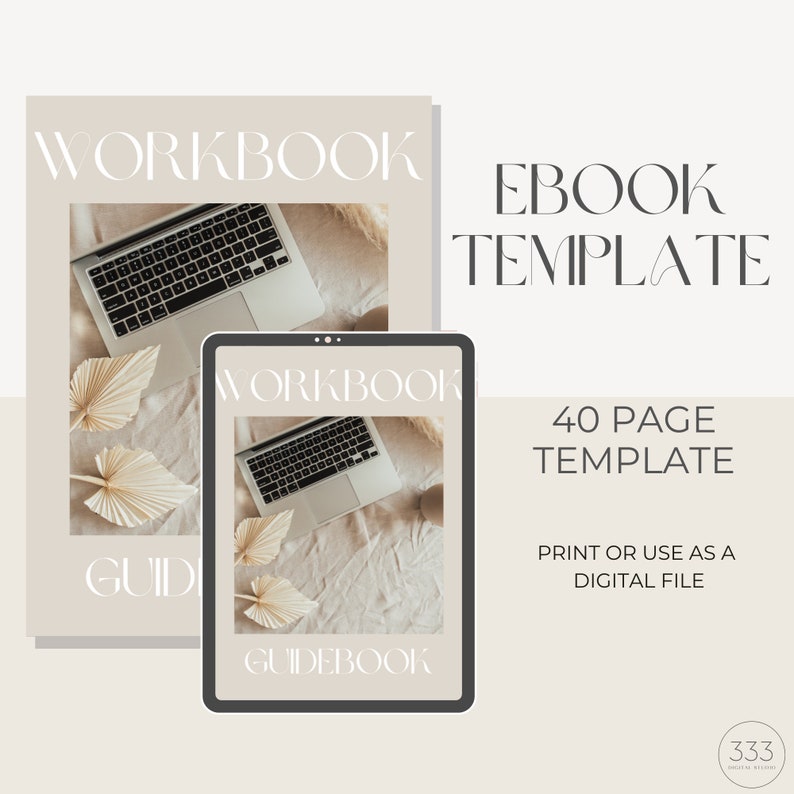 Editable Workbook Template Canva 40 Page Ebook Small - Etsy