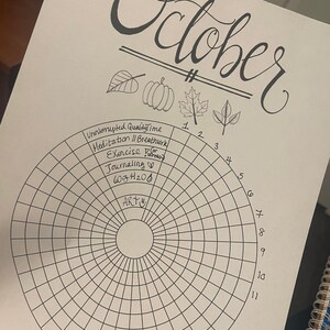OCTOBER HABIT TRACKER: Hand-drawn October Themed Habit Tracker - Etsy
