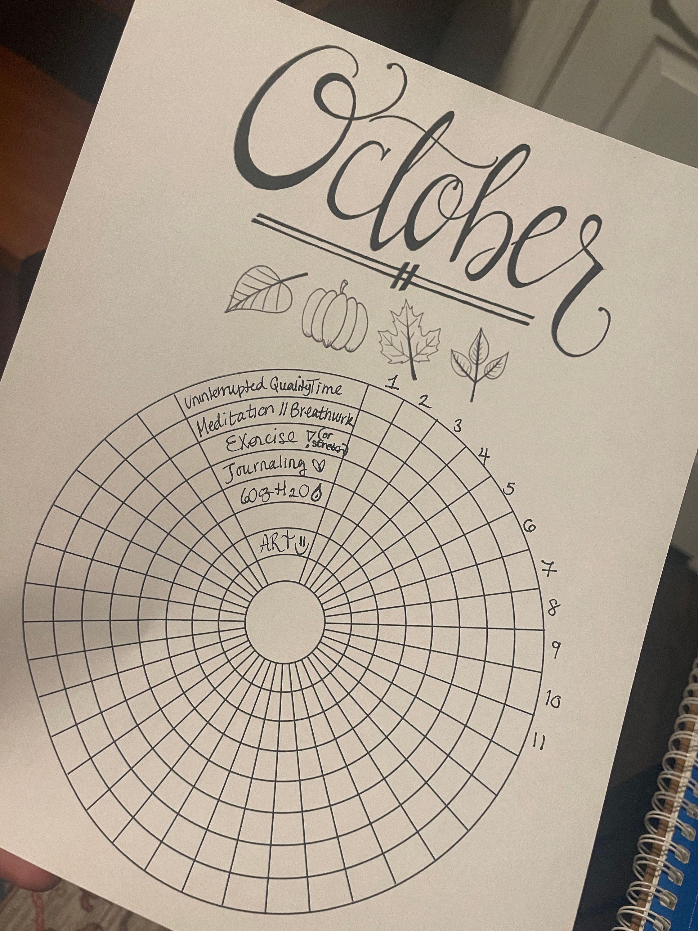 OCTOBER HABIT TRACKER: Hand-drawn October Themed Habit Tracker - Etsy