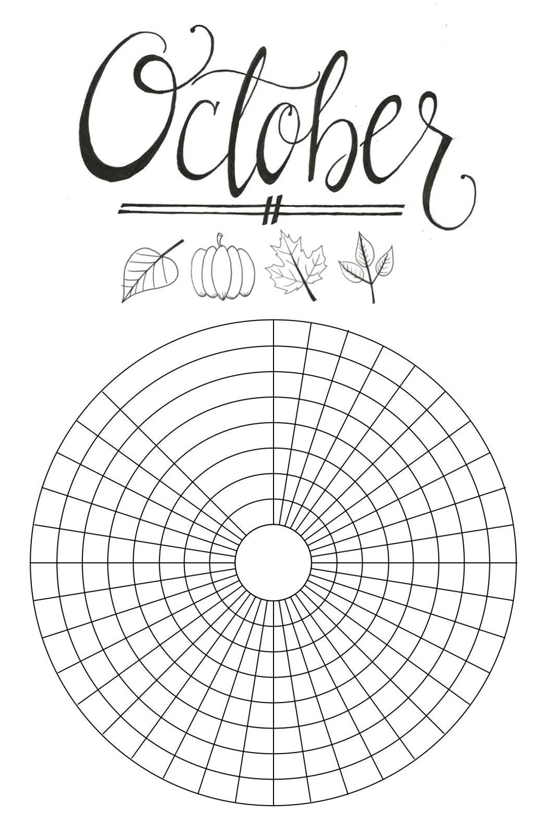 OCTOBER HABIT TRACKER: Hand-drawn October Themed Habit Tracker - Etsy