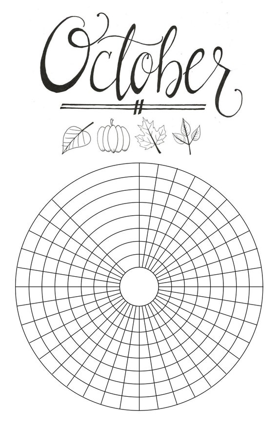 OCTOBER HABIT TRACKER: Hand-drawn October Themed Habit Tracker - Etsy