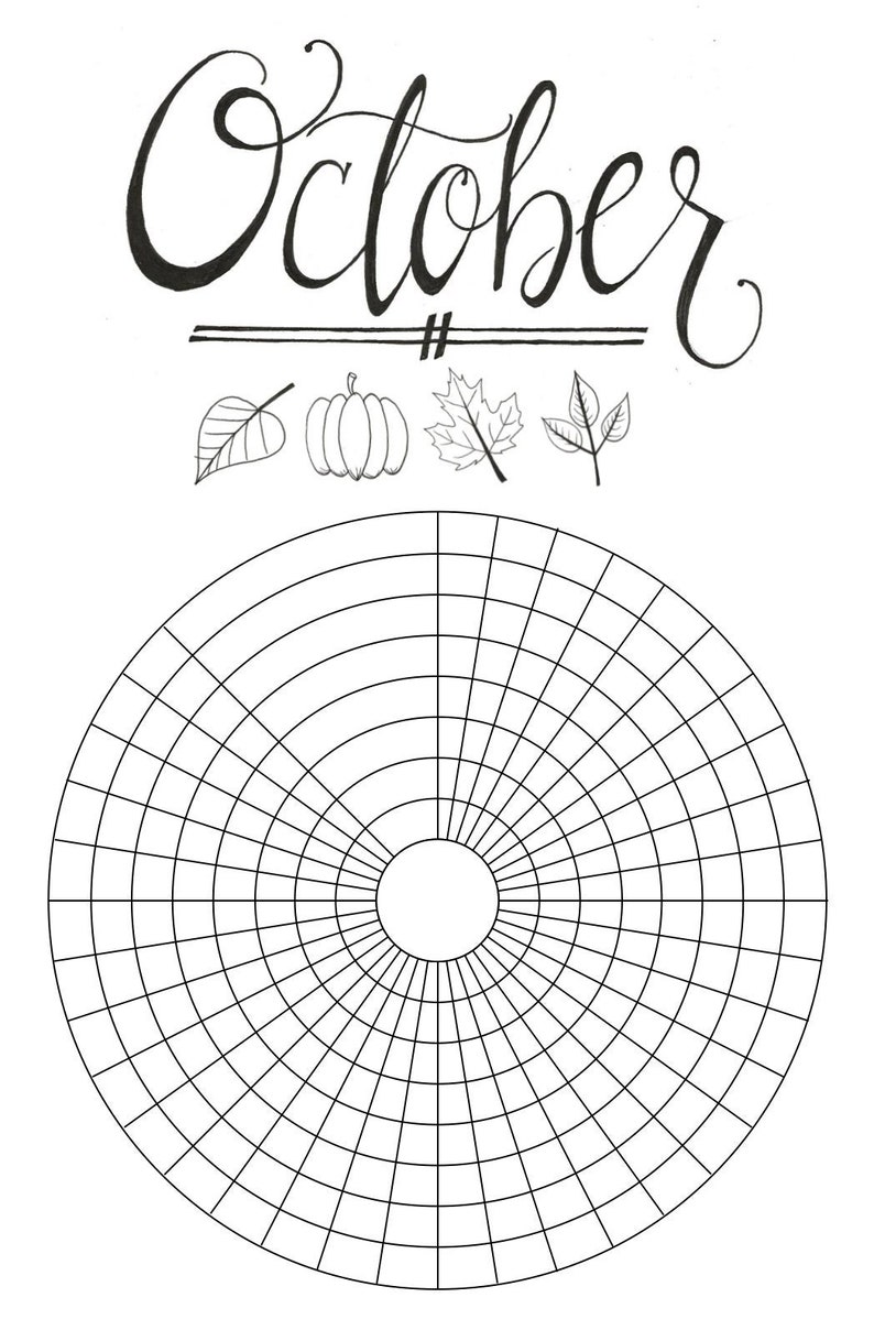 OCTOBER HABIT TRACKER: Hand-drawn October Themed Habit Tracker - Etsy