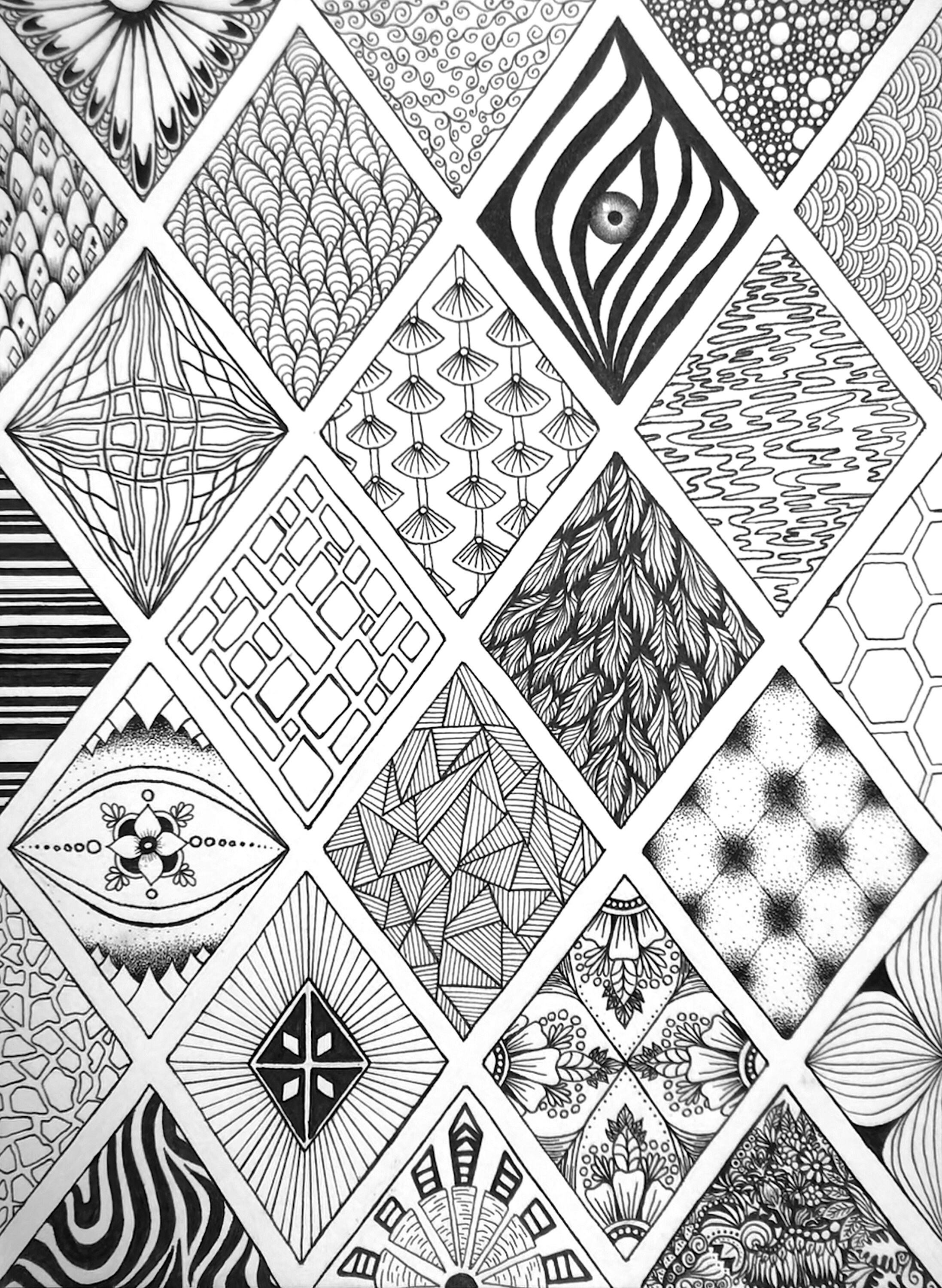PRINT: Pattern Sample Drawing Prints Trippy Psychedelic - Etsy