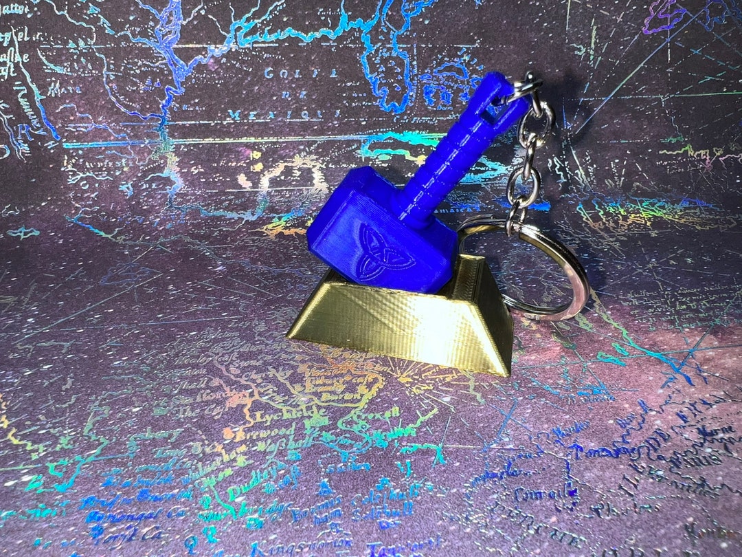 3D Printed Thor Hammer Key Chain - Etsy