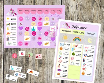 Editable Morning Routine Chart, Printable Folding / Flip Chart : Kids ...