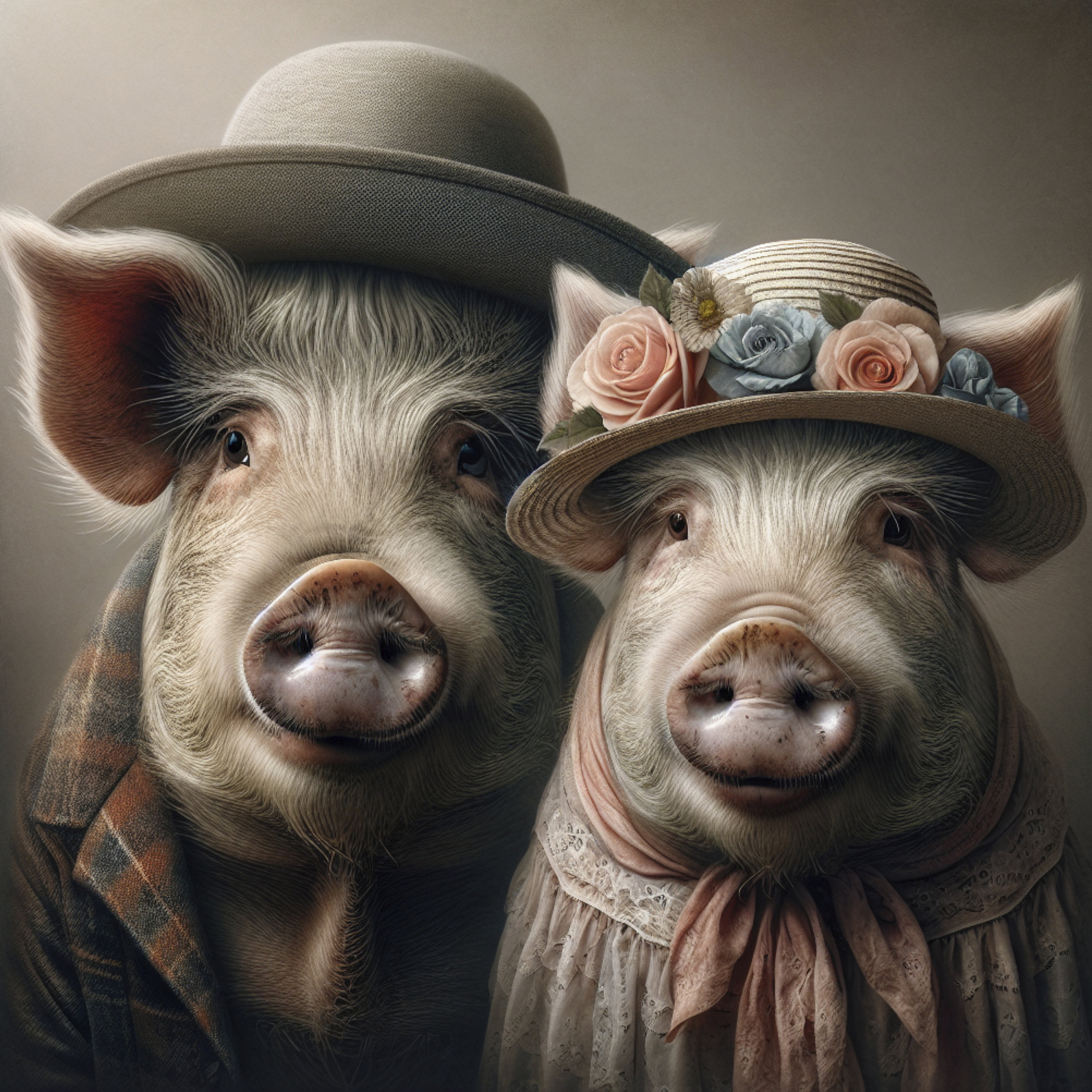 Vintage Pig Portrait, Pig Vintage Portrait, Funny Pig Picture, Funny ...
