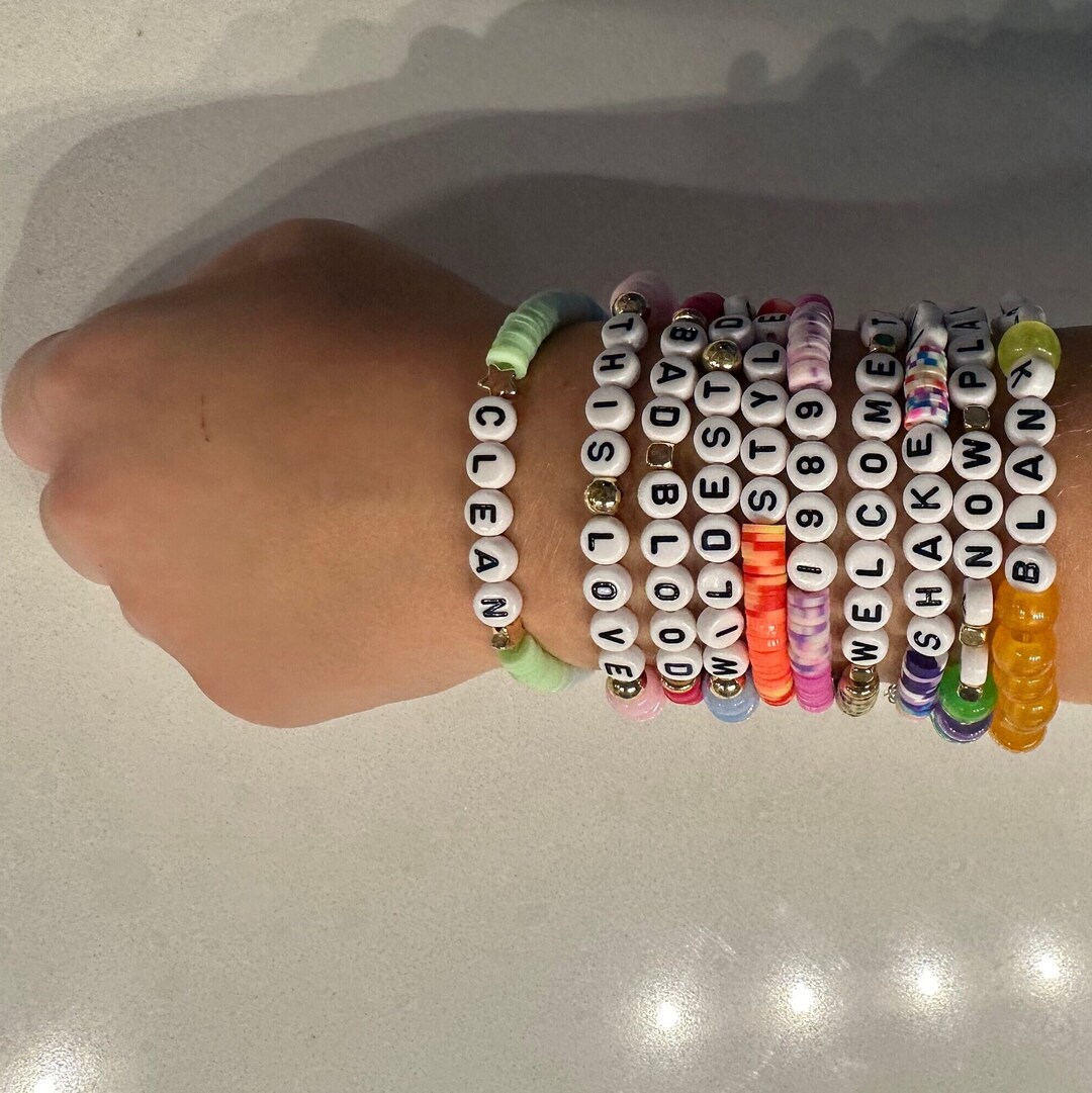 10 Pack Swiftie Friendship Bracelets Clay Beads Stylish Colors - Etsy