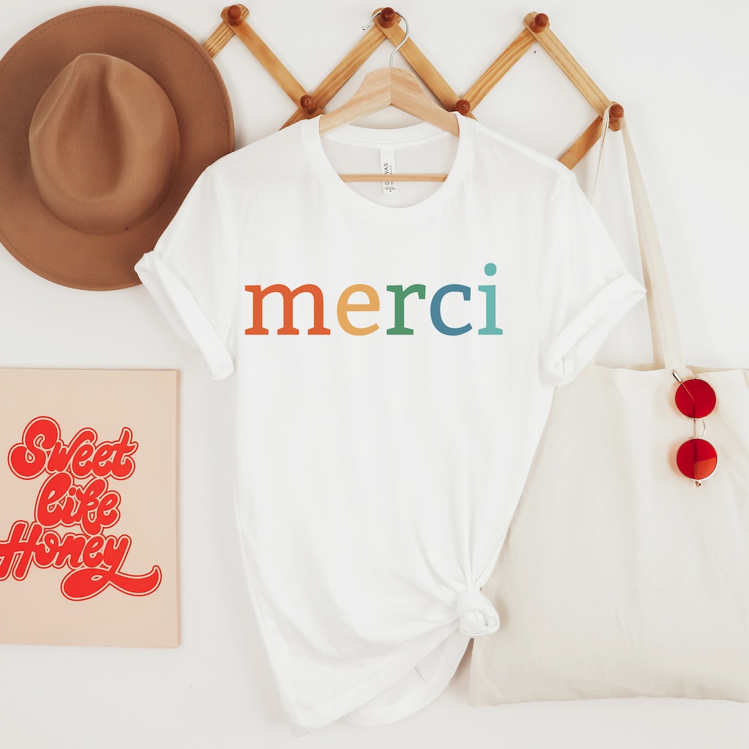 Merci Shirt French Thank You France Shirt French Tshirt - Etsy