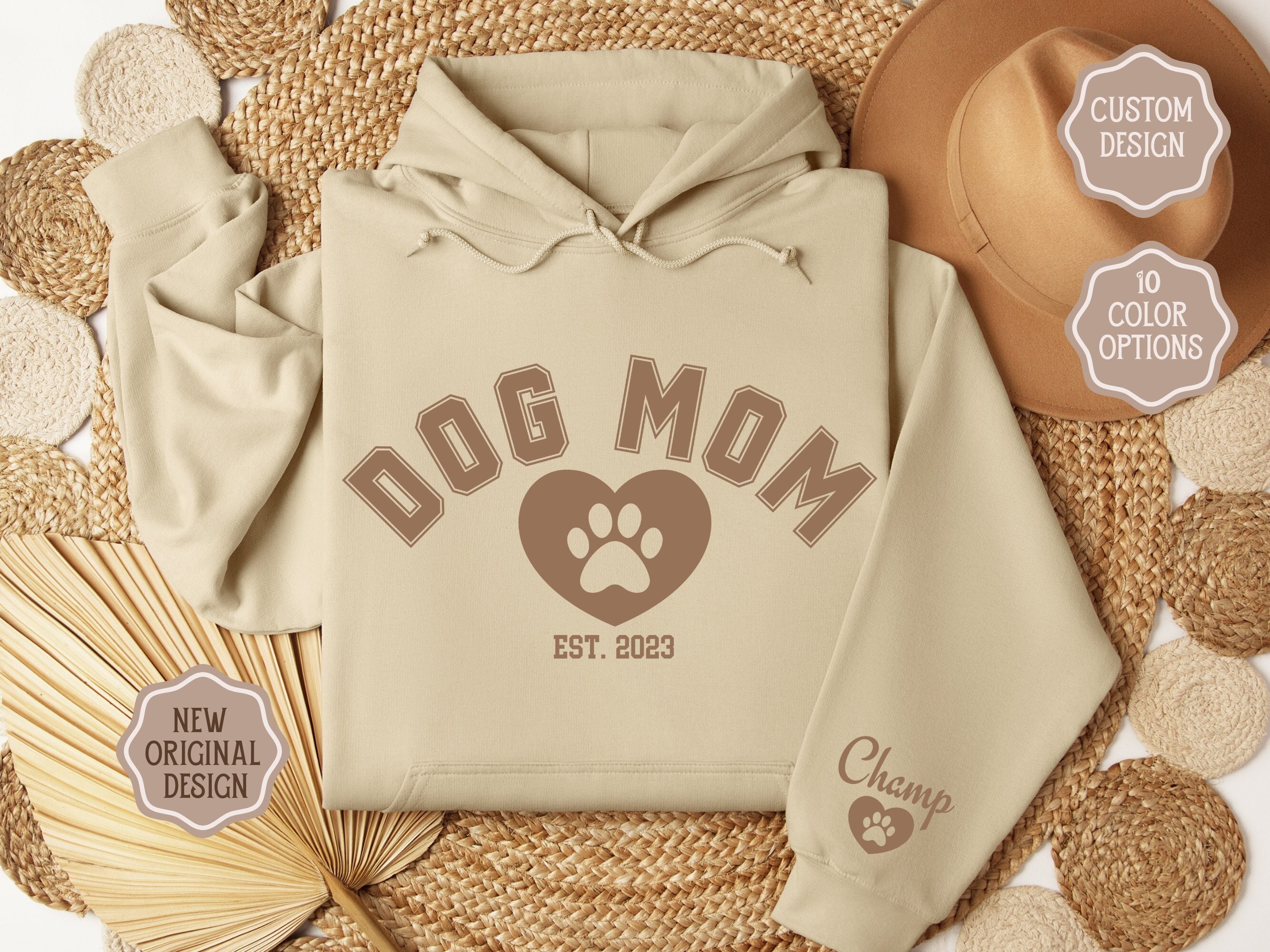 Personalized Dog Mom Hoodie, Fur Mom Sweatshirt, Dog Mama, Dog Lovers ...
