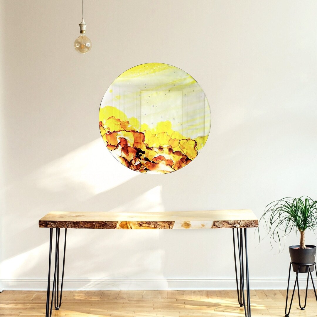 Round Mirror Art Decor for Living Room Mirror Wall Art - Etsy