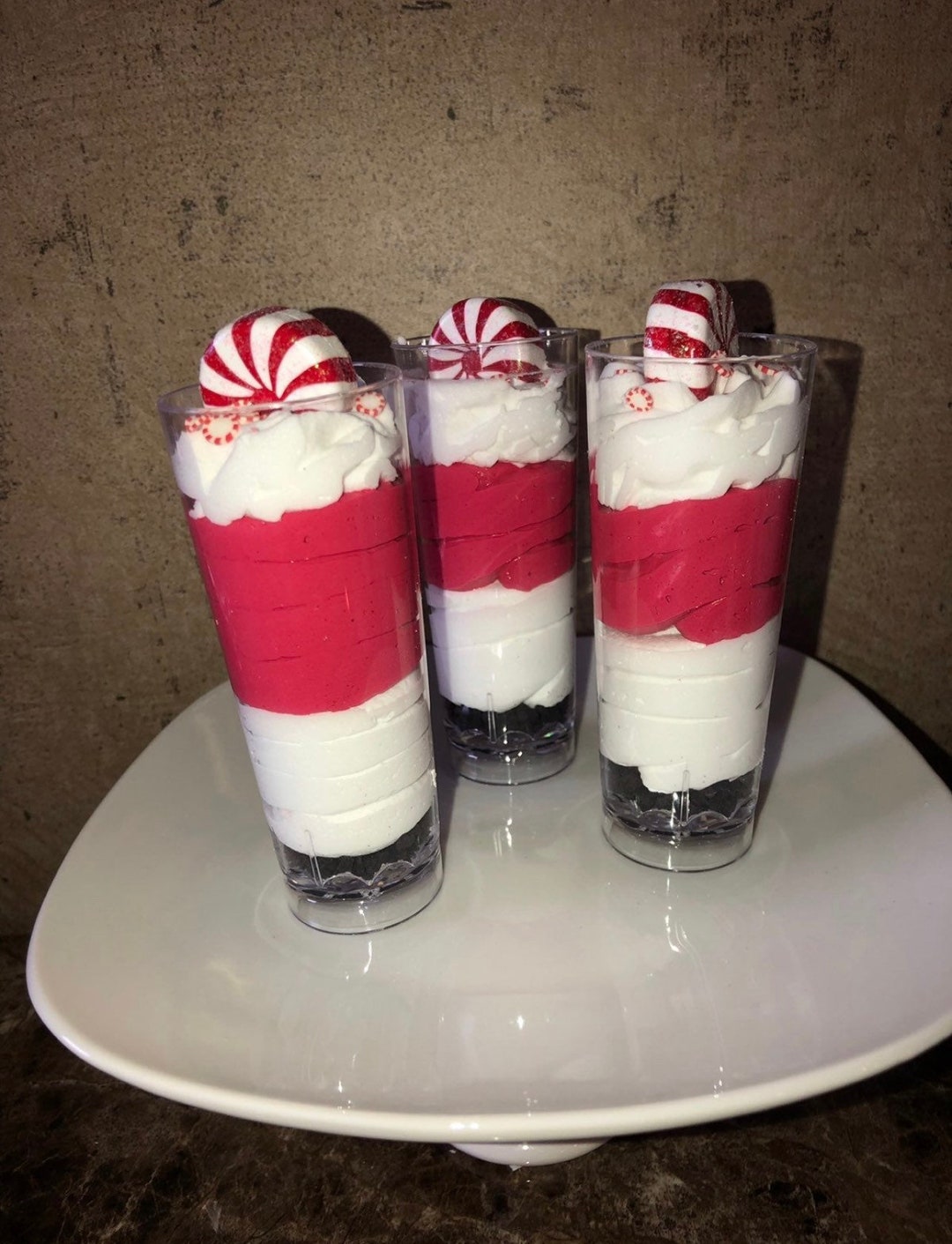 3 Farmhouse Faux Christmas Parfait. Photo Prop. Christmas - Etsy