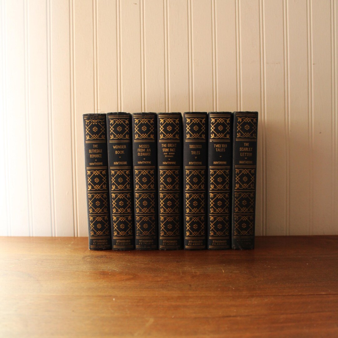 Vintage Nathaniel Hawthorne Book Set of 7, Copyright 1931, Navy Blue ...
