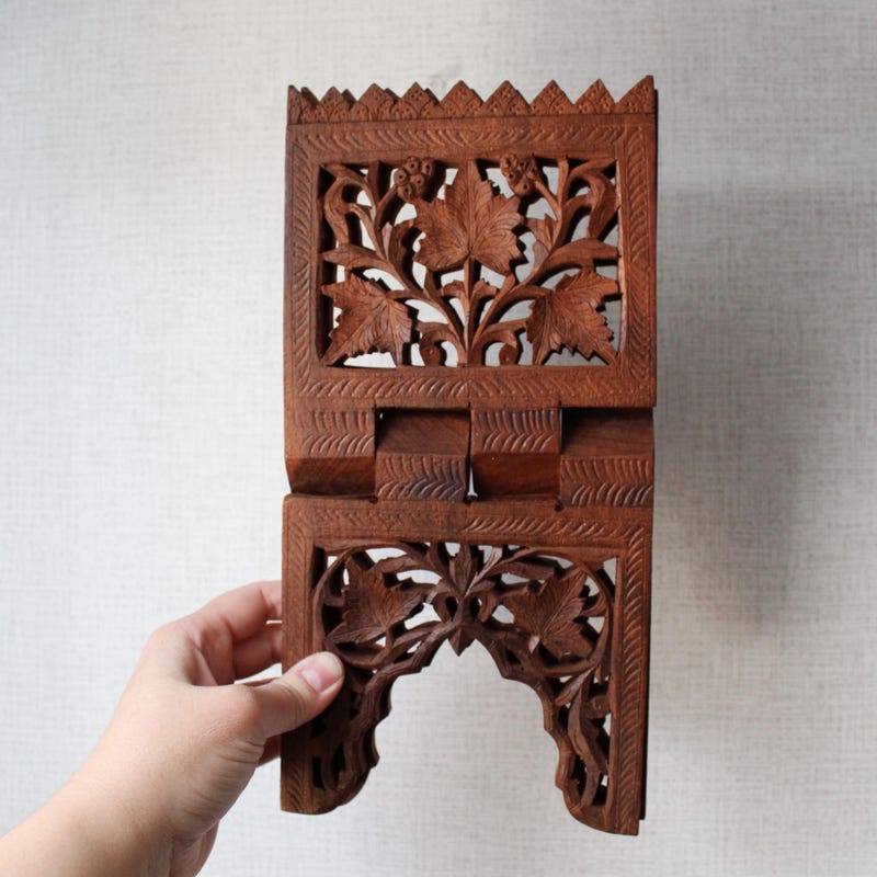 Carved Wood Stand - Etsy