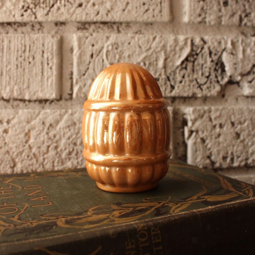 Vintage Orange Lusterware Bird Cage Feeder, Fluted, 40s, Deco ...