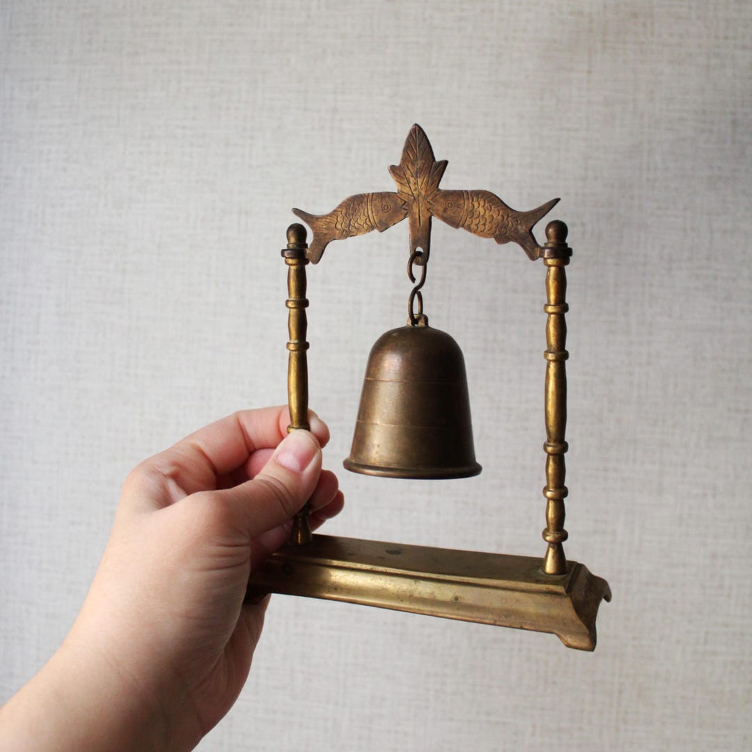 Vintage Brass Bell, Temple Bell, Mini Gong. - Etsy