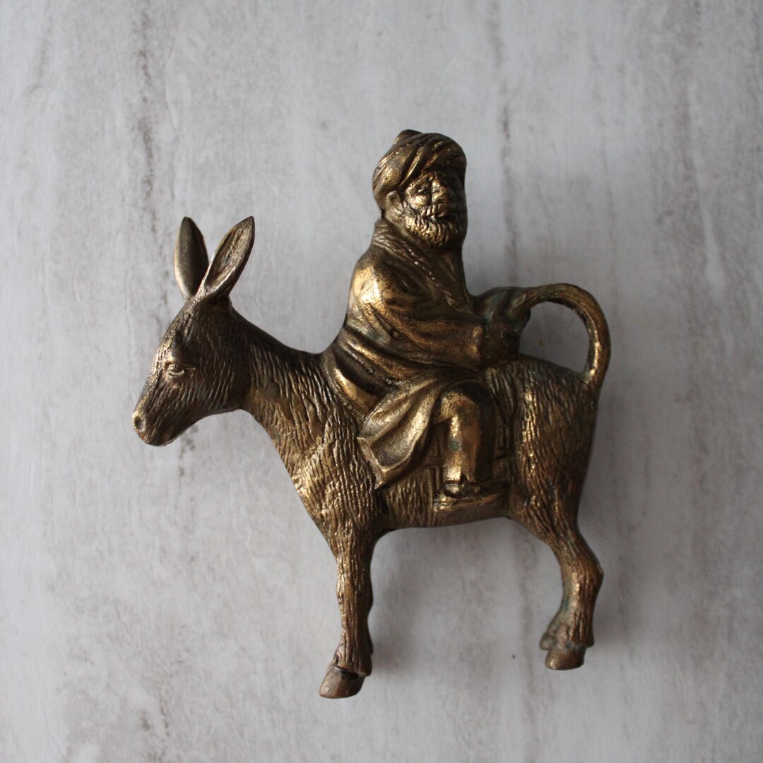 Vintage Man Riding Donkey Backwards, Rare. - Etsy