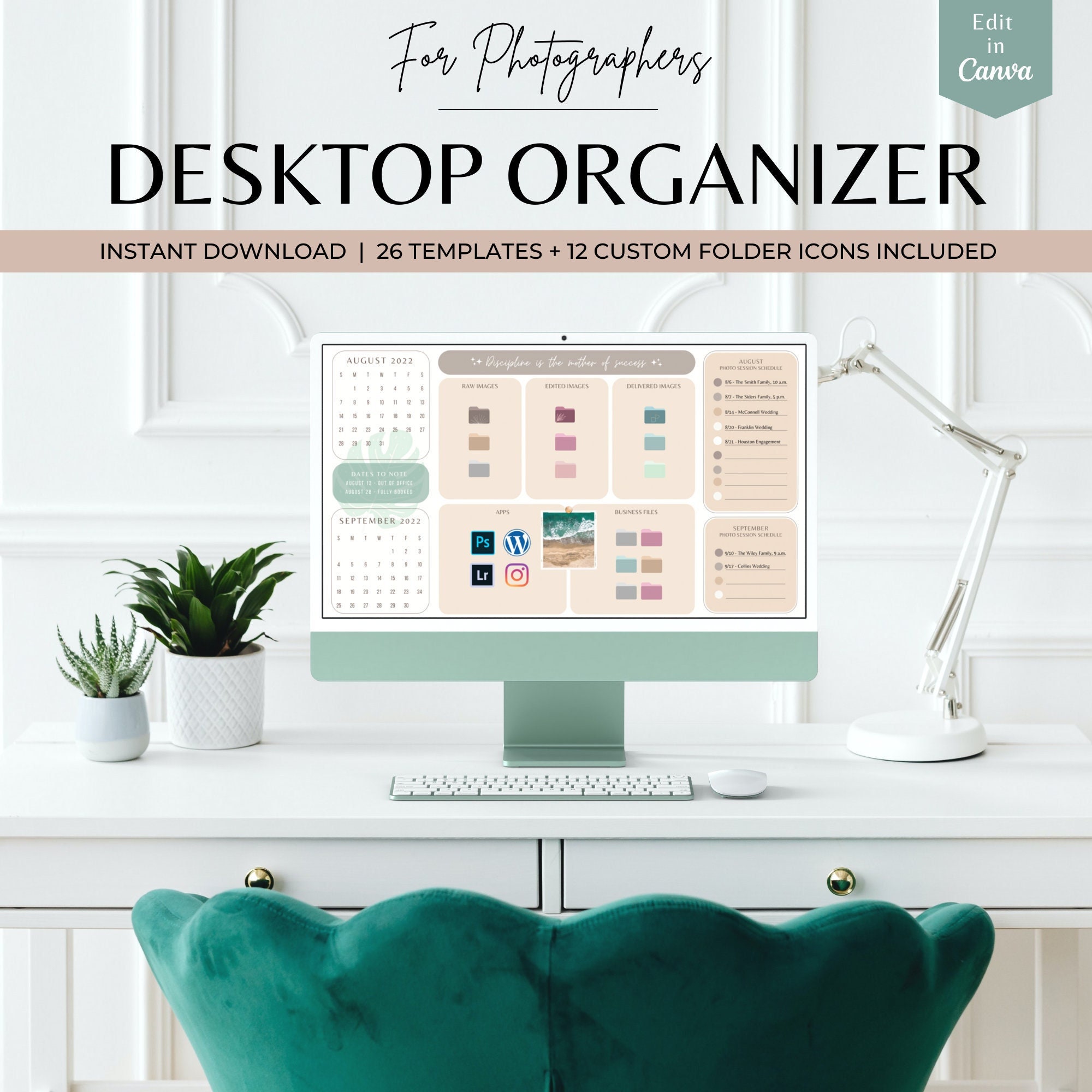 Editable Desktop Wallpaper Organizer Folder - Etsy Singapore
