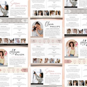 One Page Media Kit Templatemedia Kit Canvasocial Media - Etsy