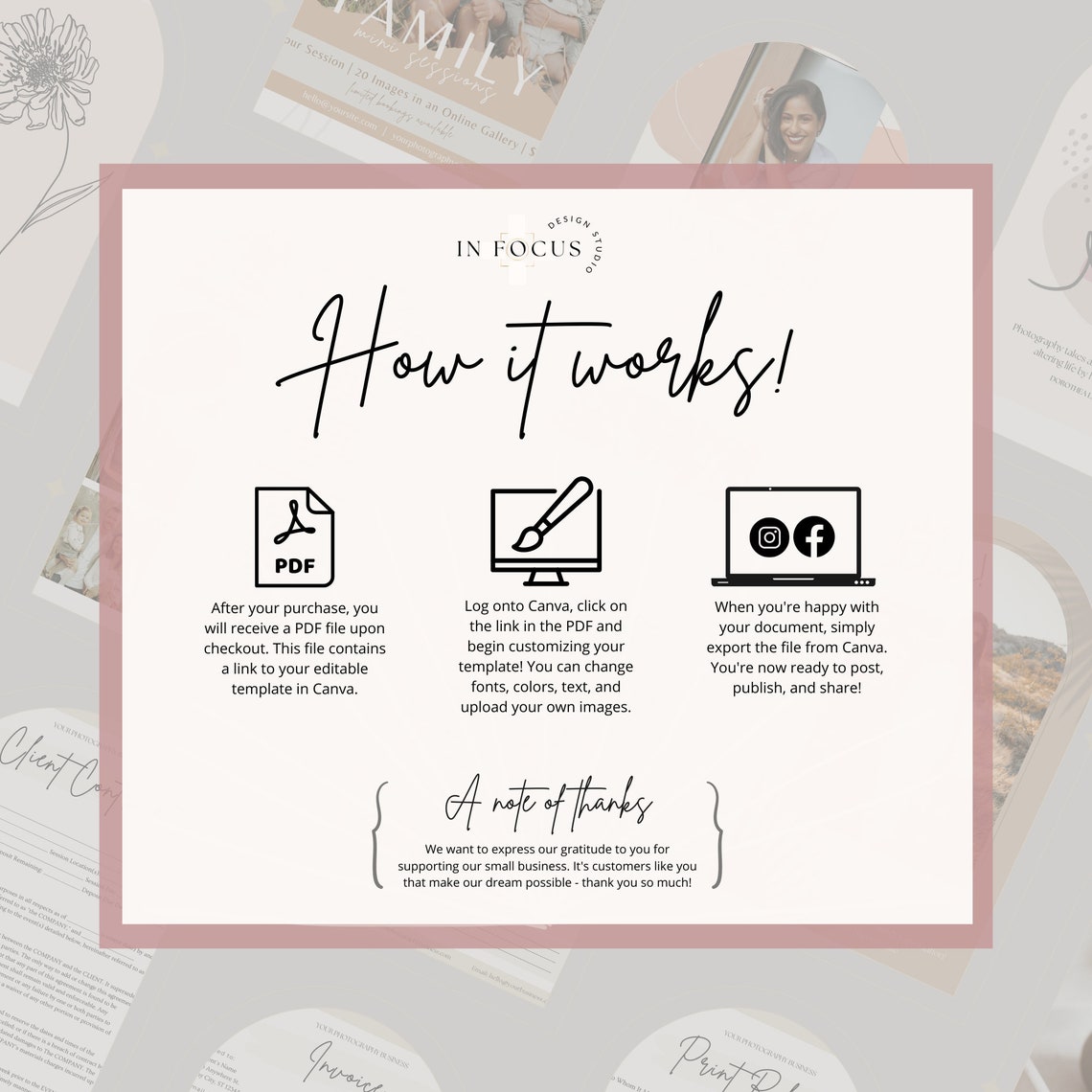 Photography Forms Template Setphotography Business Forms - Etsy