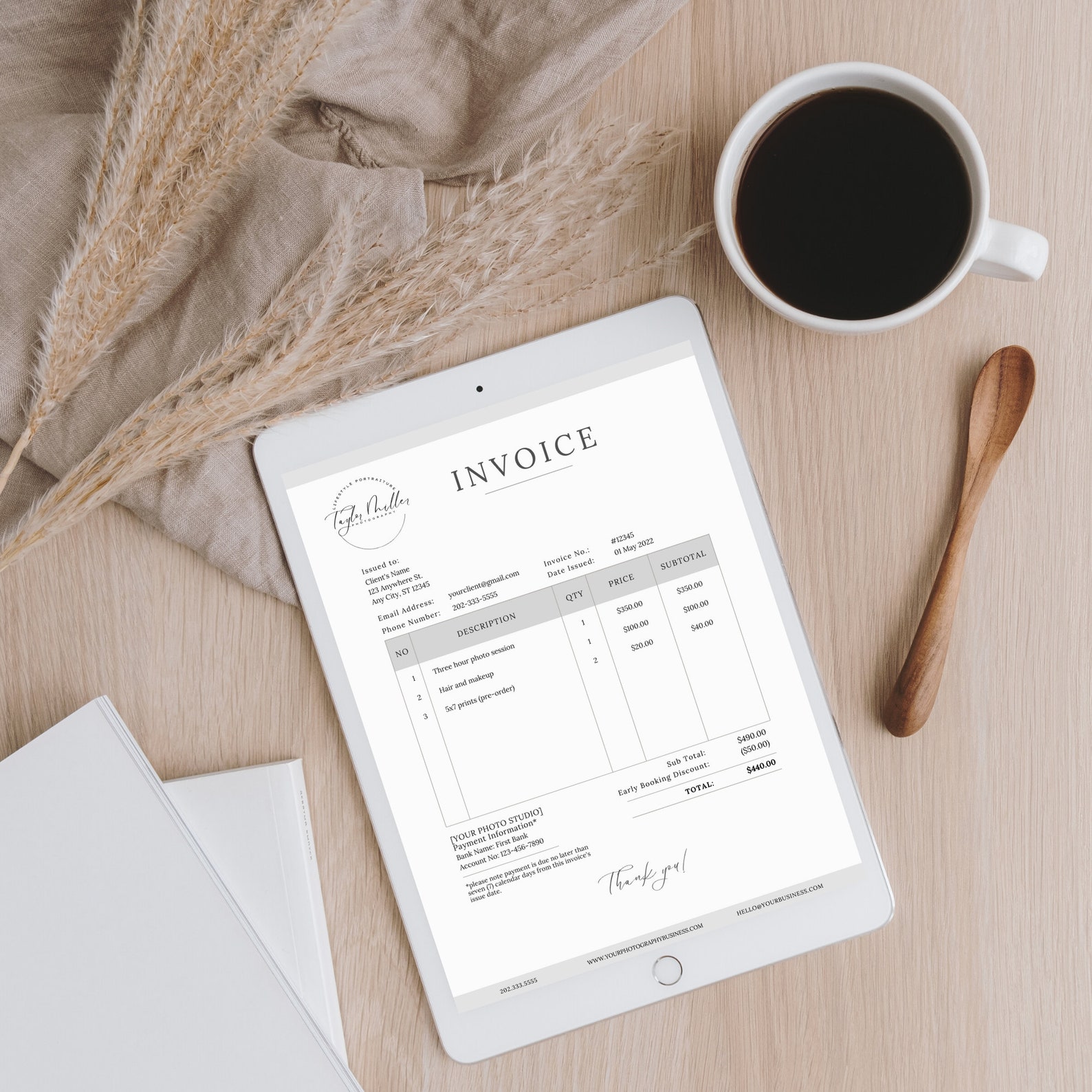 Contract Templateinvoice Templateform Templatecanva - Etsy