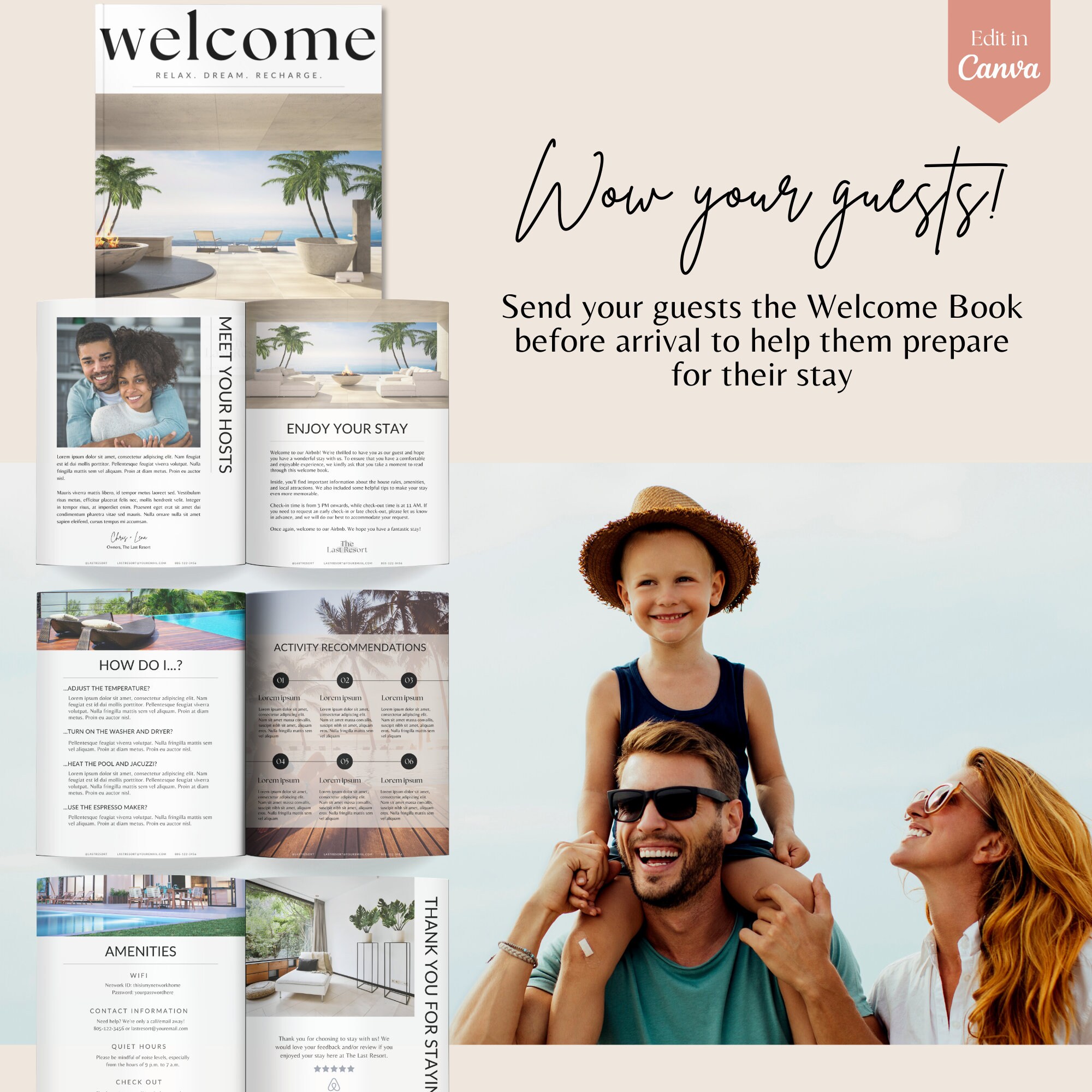 Airbnb Welcome Book Template Welcome Book Template Cabin - Etsy