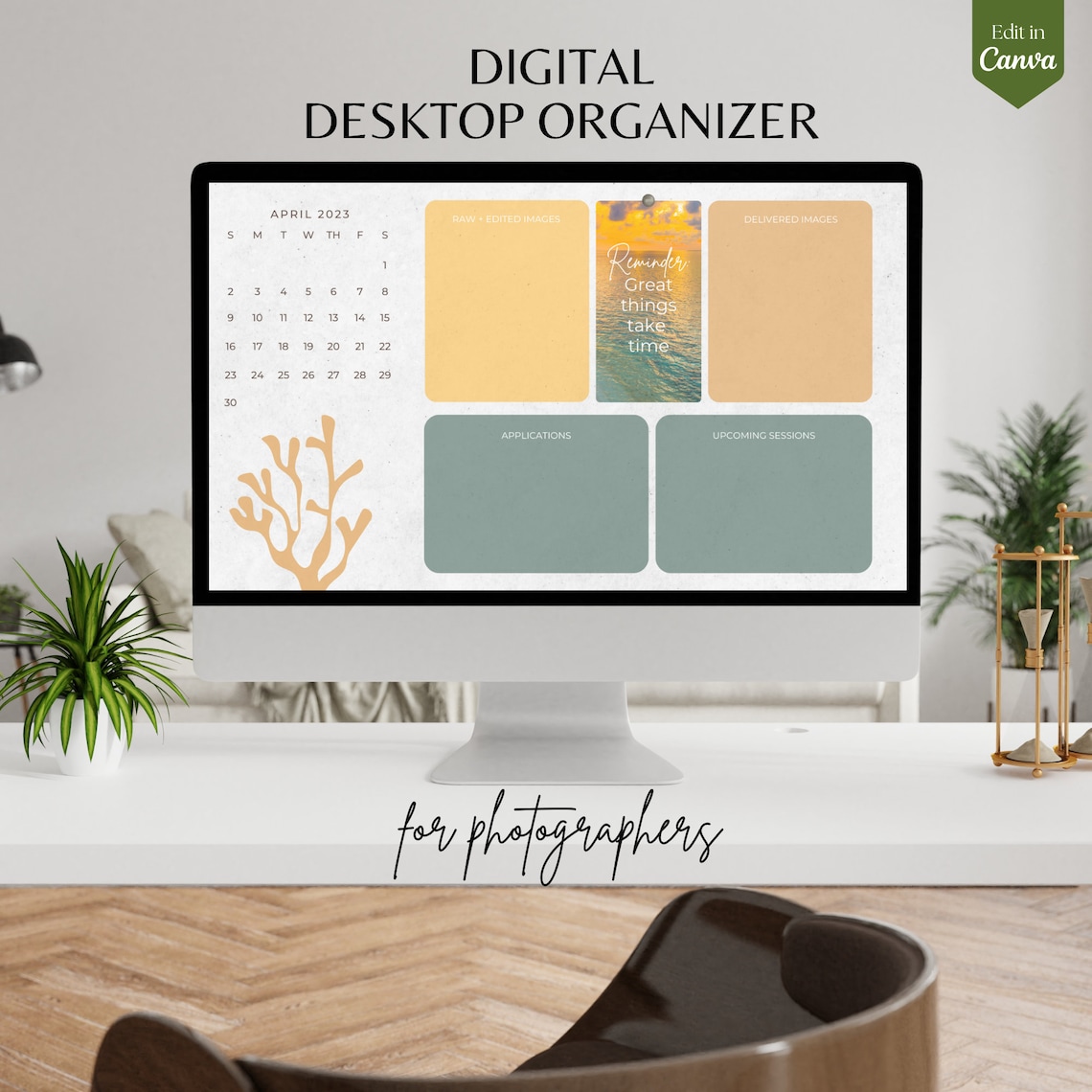 Minimalist Desktop Wallpaper Organizer Folder Iconscanva - Etsy