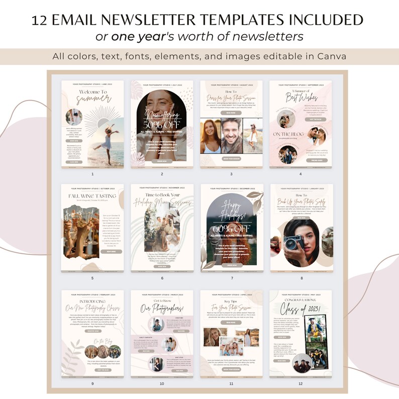 Email Marketing Canva Template Bundlenewsletter - Etsy