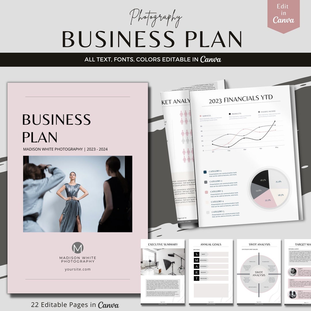 Business Plan Template Canva Template for Business Editable - Etsy