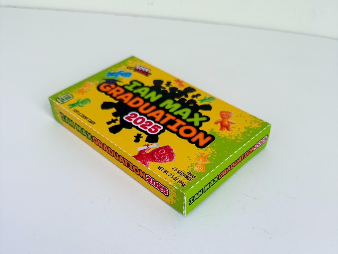 Sour Candy Box Template, SVG Template, Candy Box Template, Sour Candy ...