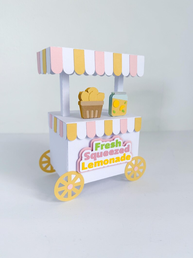 3D Lemonade Stand SVG, 3D Lemonade Cart, Dessert Cart 3D, Lemonade ...