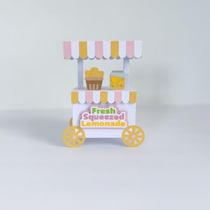 3D Lemonade Stand SVG, 3D Lemonade Cart, Dessert Cart 3D, Lemonade ...