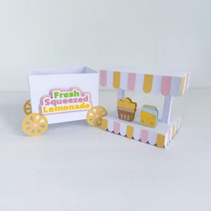 3D Lemonade Stand SVG, 3D Lemonade Cart, Dessert Cart 3D, Lemonade ...