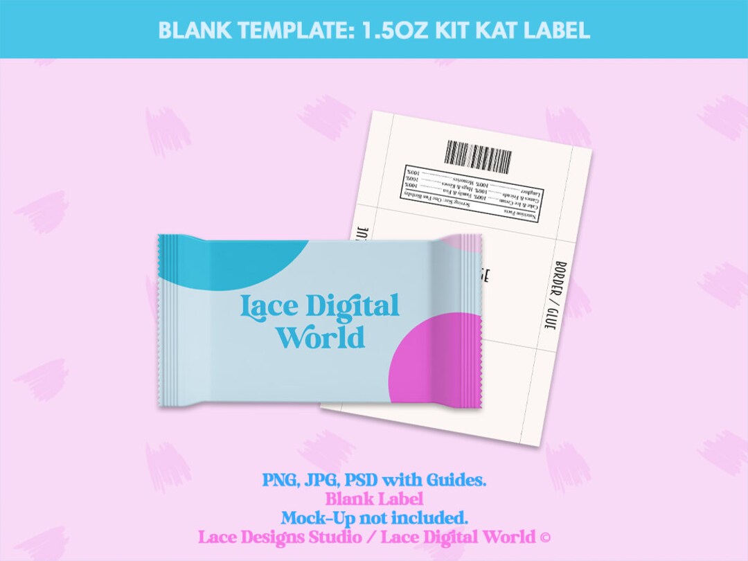 Chocolate Wafer Bar Template, Kit Kat Template, Party Favor Templates ...