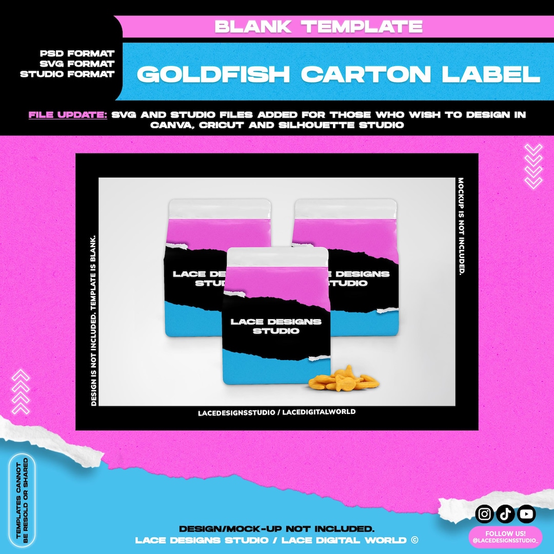 Goldfish Carton Sticker Template, Goldfish Template, Goldfish Template ...