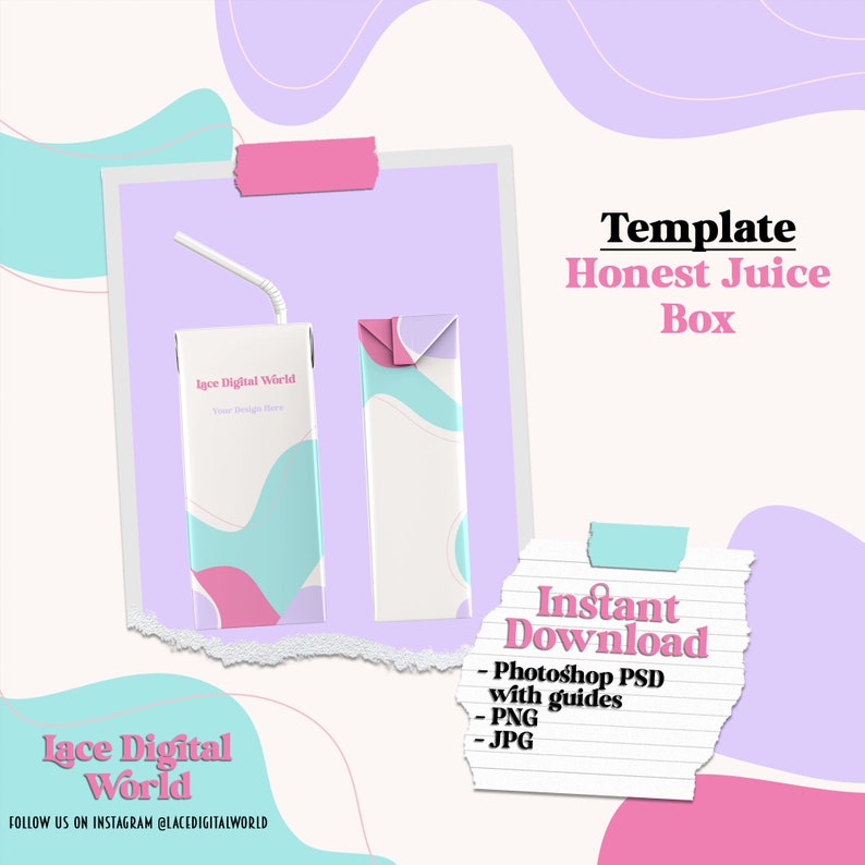 Juice Box Template Honest Template Honest Juice Box - Etsy