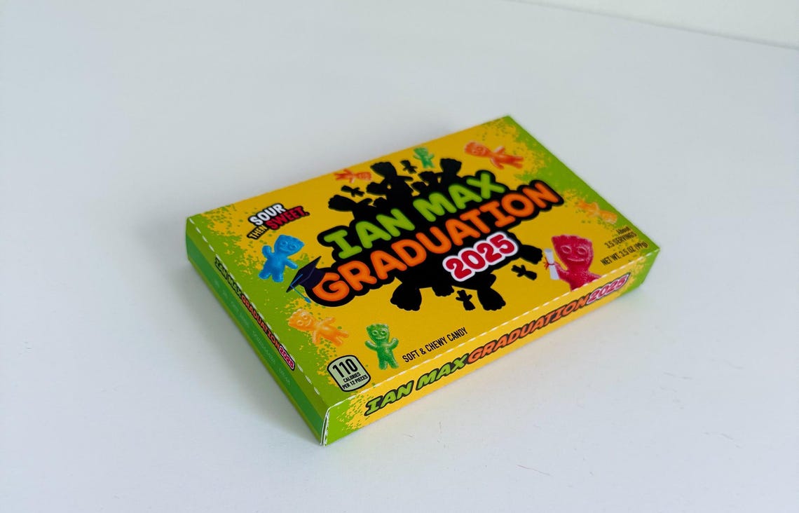 Sour Candy Box Template, SVG Template, Candy Box Template, Sour Candy ...