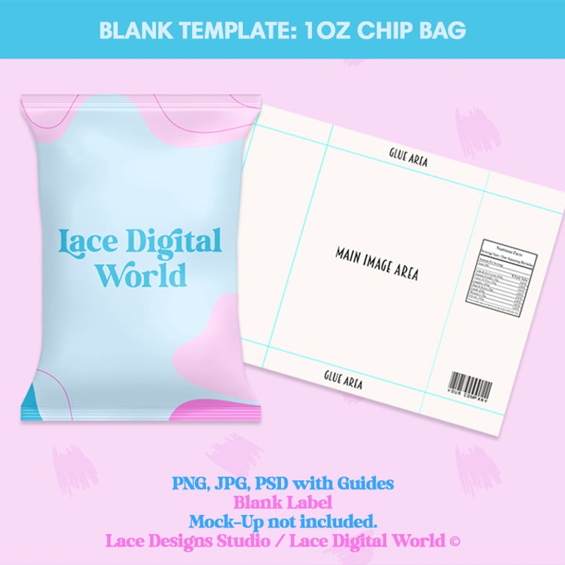 Chip Bag Template - Etsy